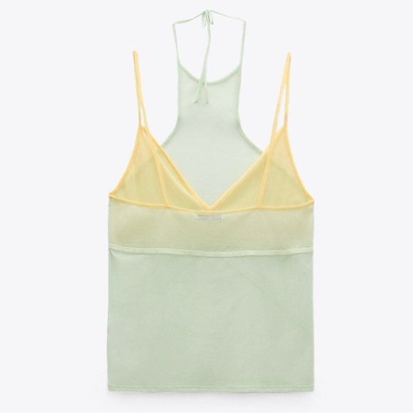 Zara | Tops | Nwt Zara Contrast Tulle Top | Poshmark